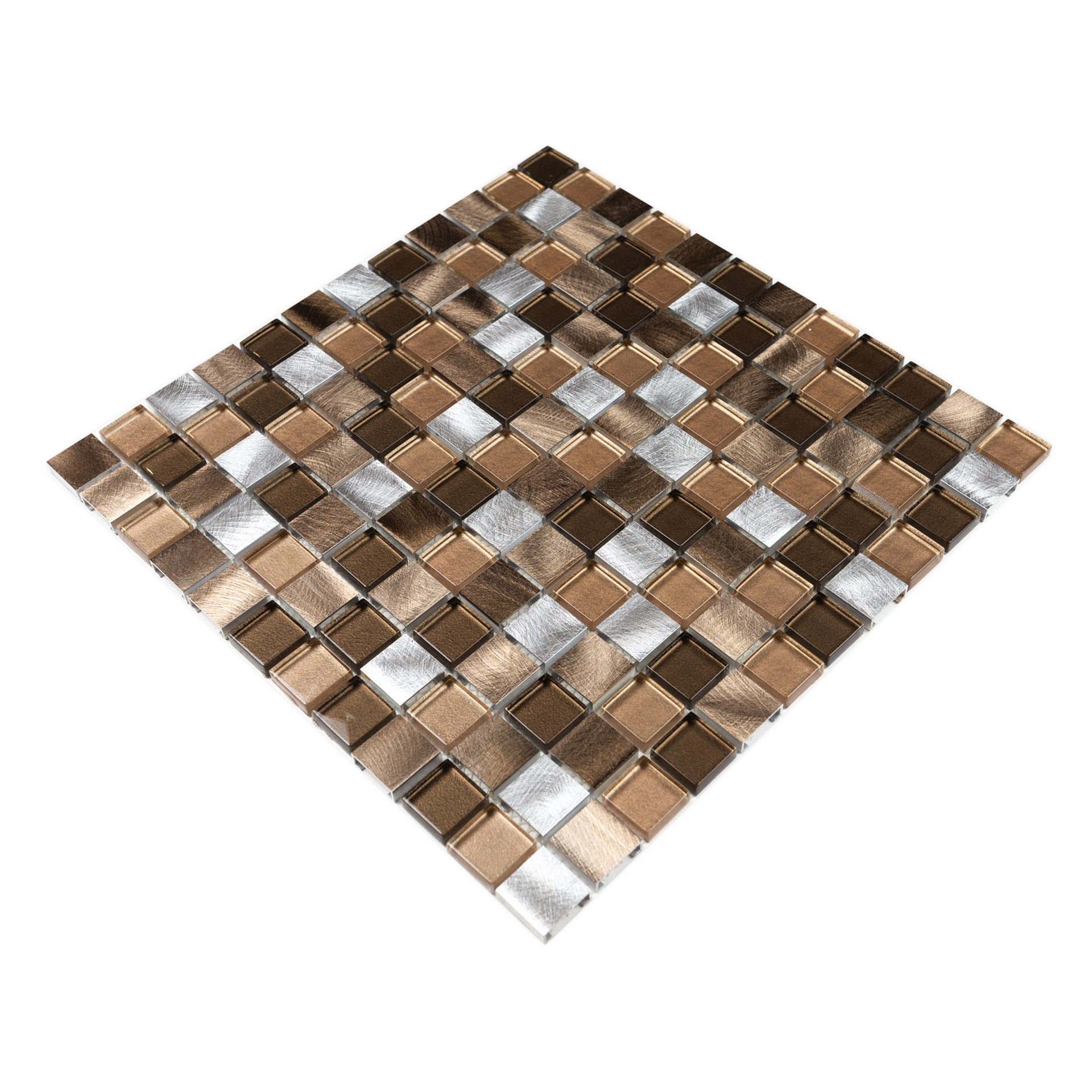 Platin Bronze Square Mosaics SG002 I Tiles DIY
