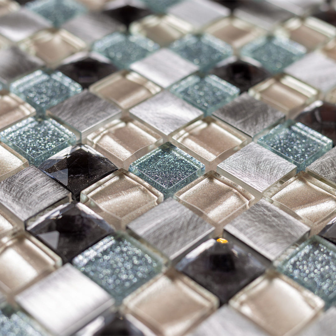 Crystal Midnight Square Mosaics SG200 I Tiles DIY