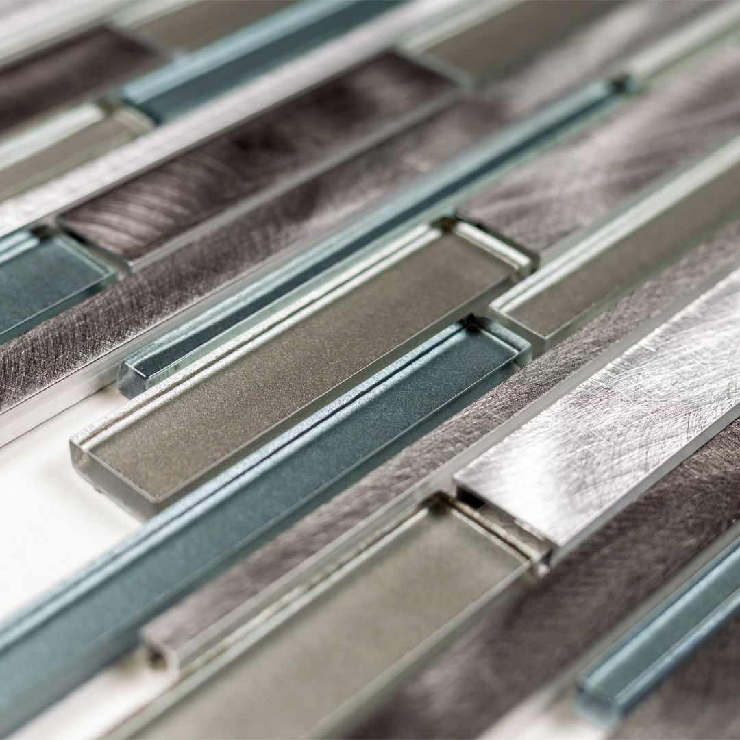 Platin Grey Strip Mosaics SG204 I Tiles DIY