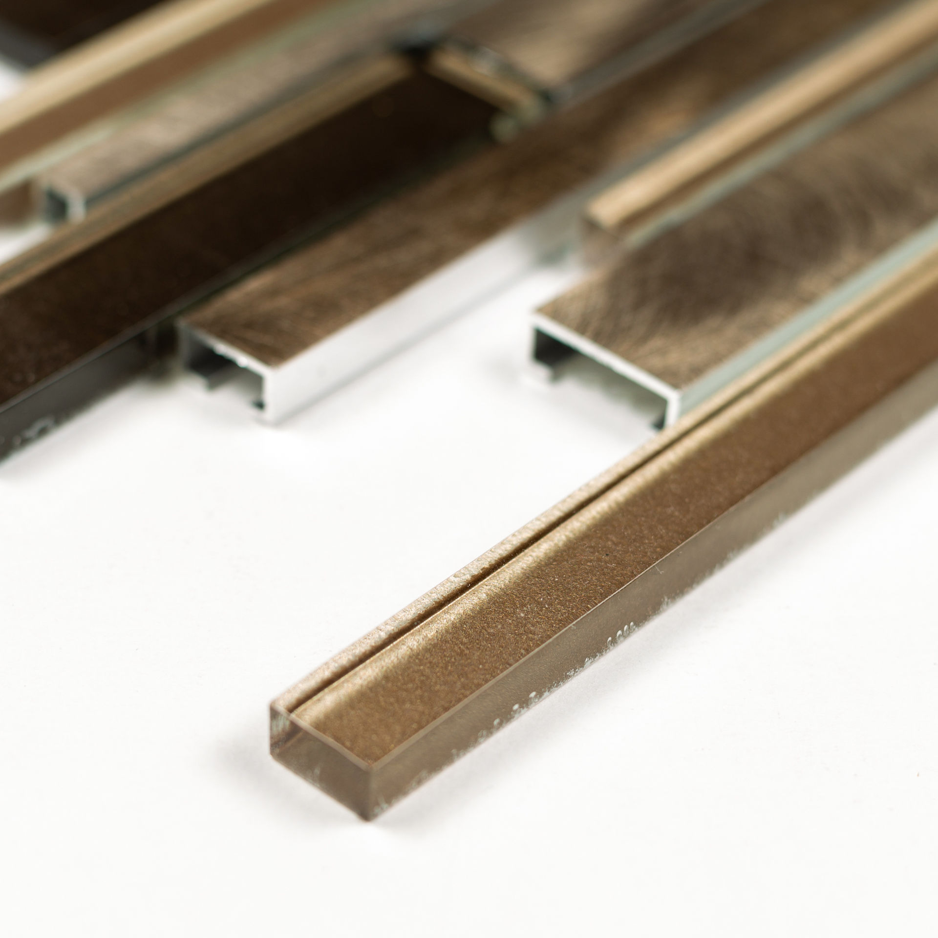 Platin Bronze Strip Mosaics SG205 I Tiles DIY