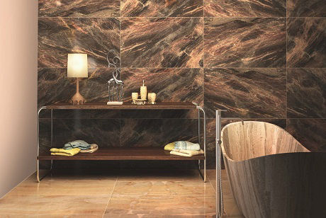 Glass Décor Brown Polished Tile 60x120 cm I Tiles DIY