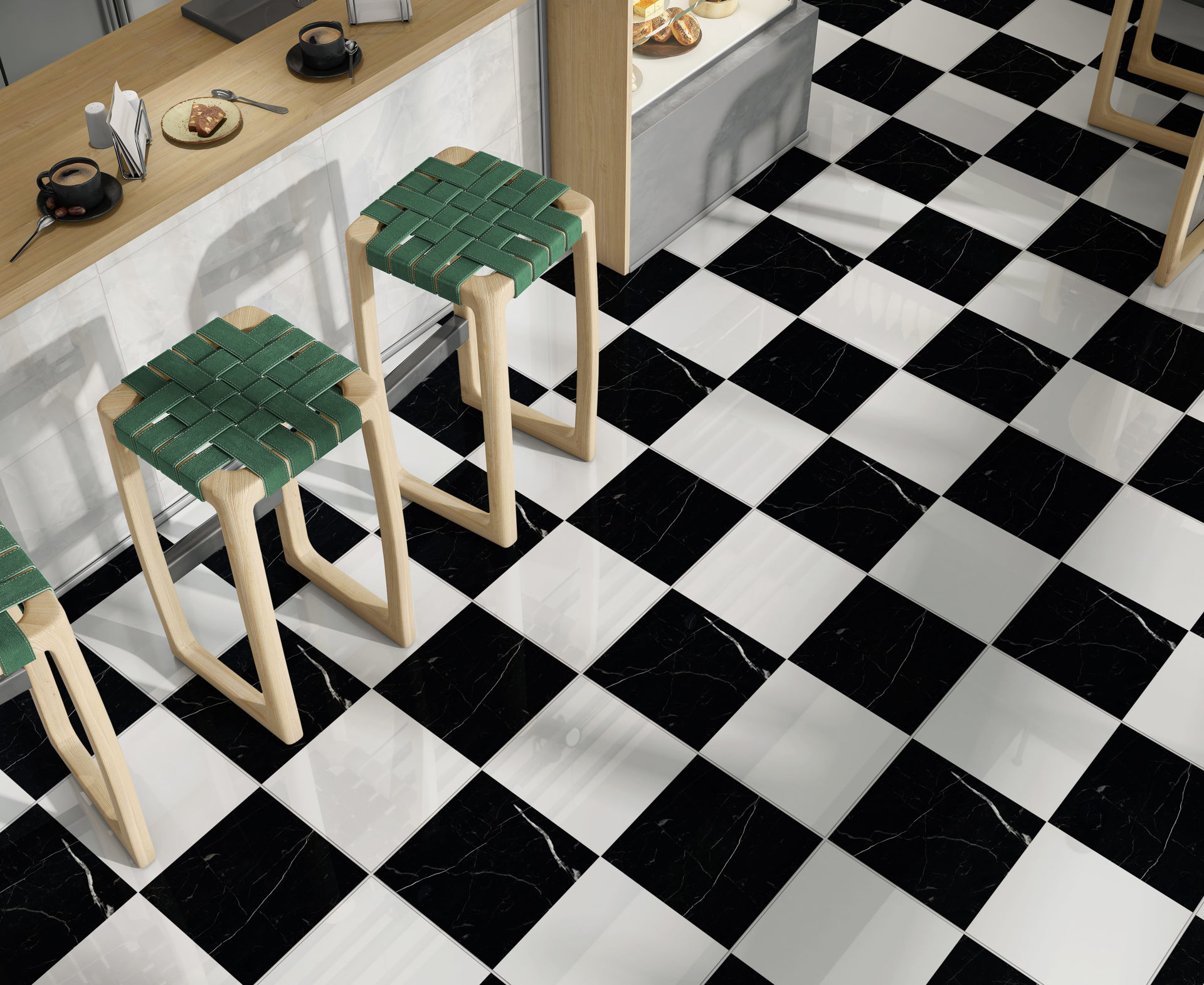 Dama Mix Colour Polished Tile 60x60 cm I Tiles DIY