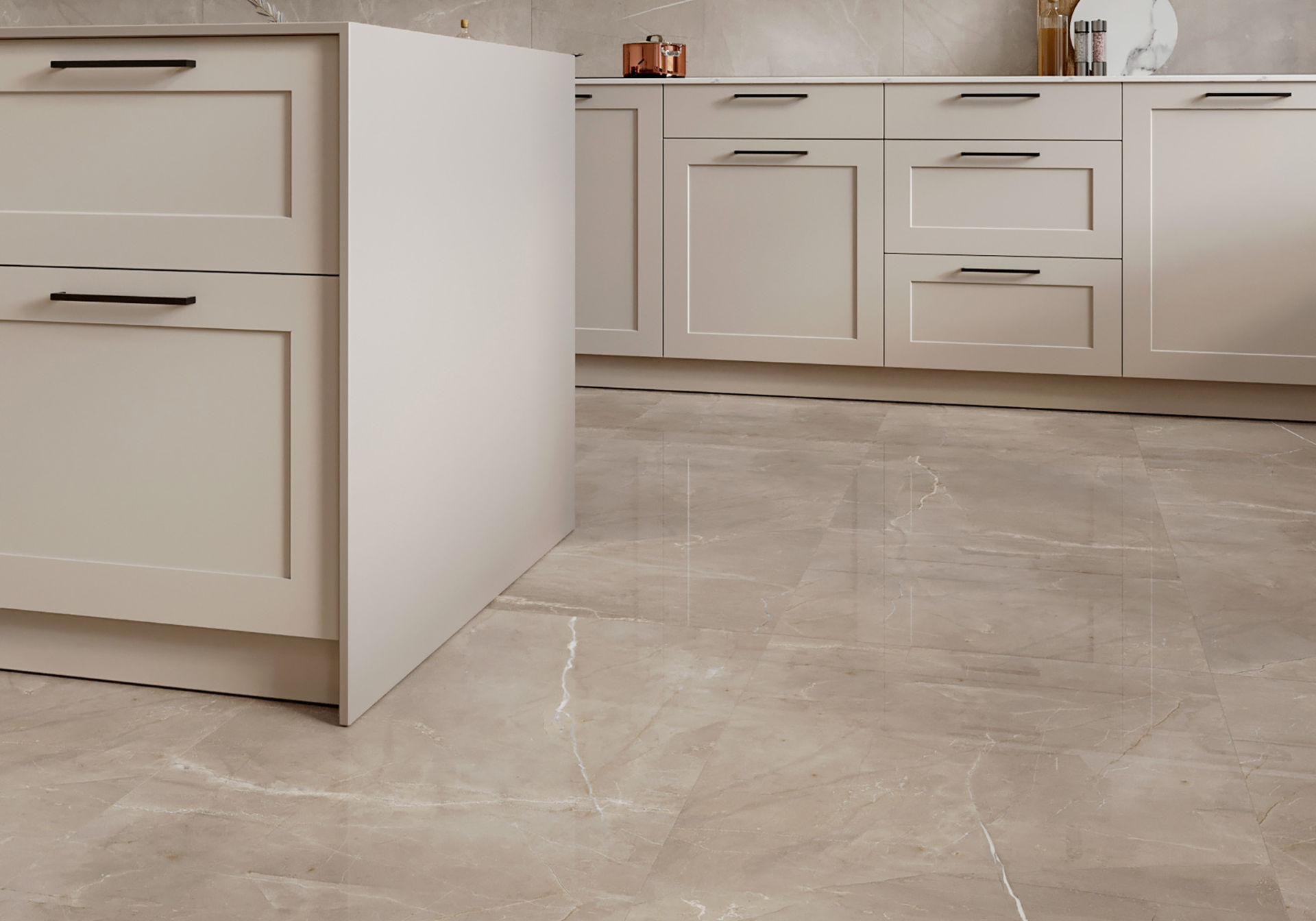 Pulpis Warm Grey Polished Tile 60x120 cm I Tiles DIY