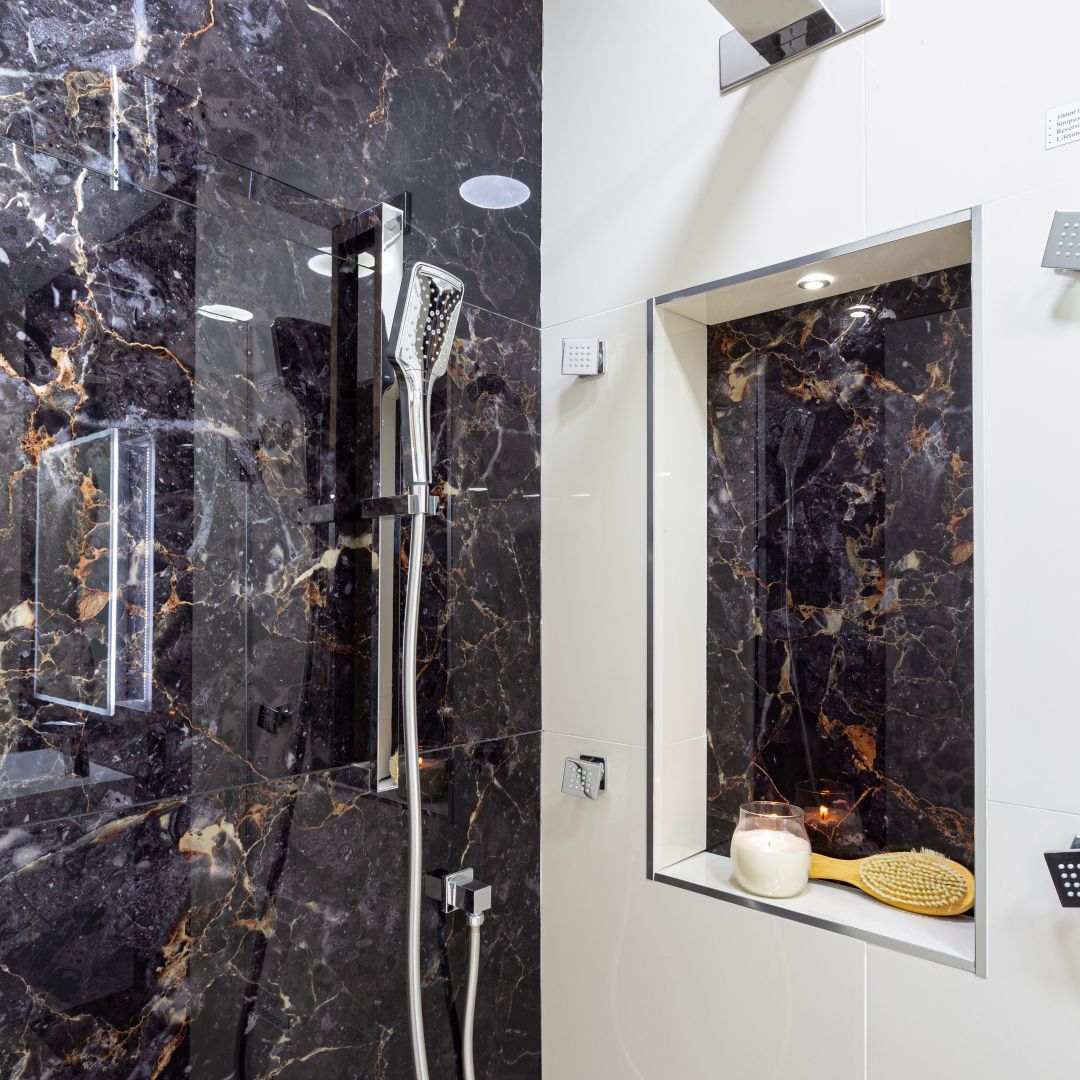 Magic Black Decor Polished Tile 60x120 cm I Tiles DIY