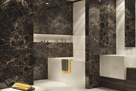 Magic Black Decor Polished Tile 60x120 cm I Tiles DIY