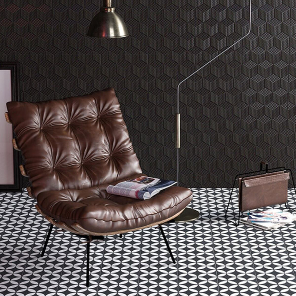 Stamp Mix Colour Matt Tile 20x20 cm I Tiles DIY