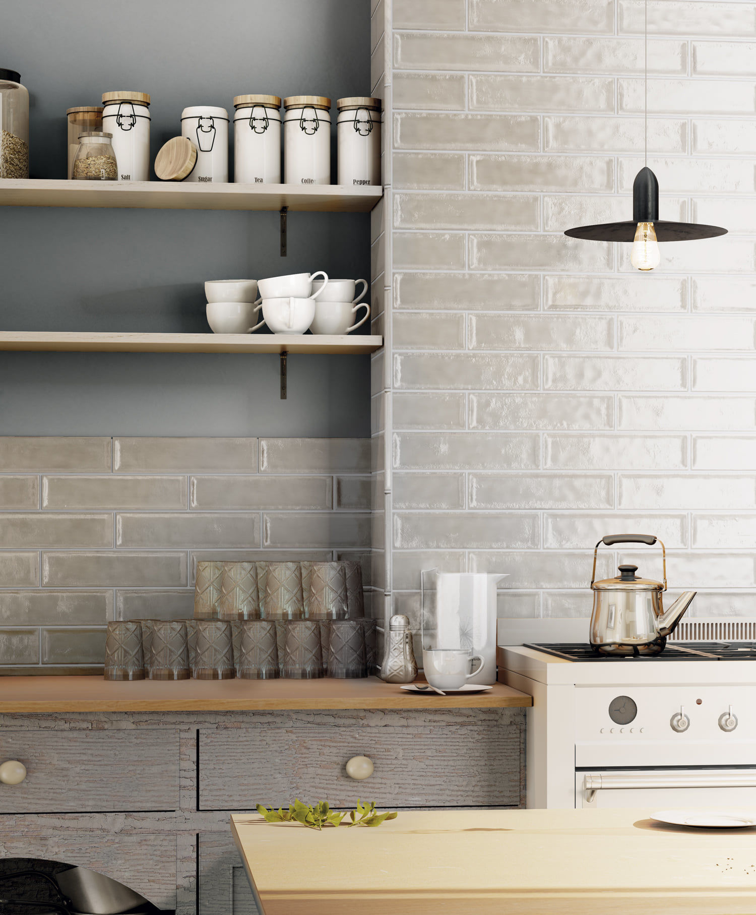 Rustic Grey Polished Tile 7.5x30 cm I Tiles DIY