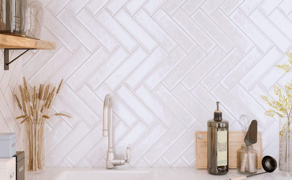 Rustic Blanco Polished Metro Tile 7.5x30 cm I Tiles DIY