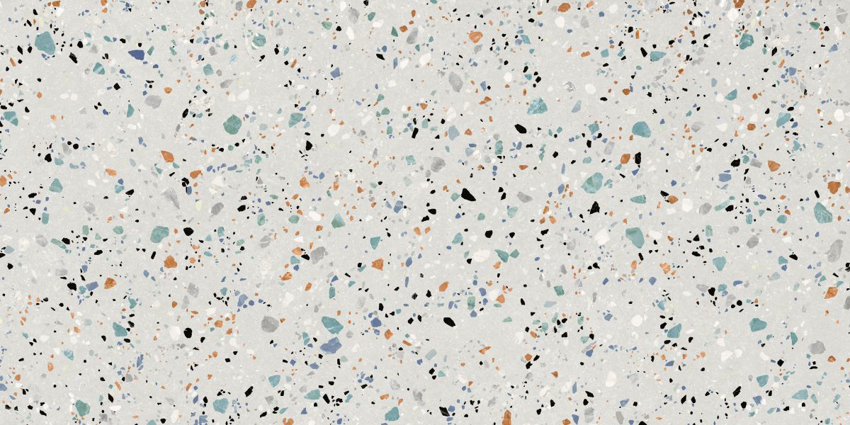 Gobi White Matt Terrazzo Look Tile 60x120 cm I Tiles DIY