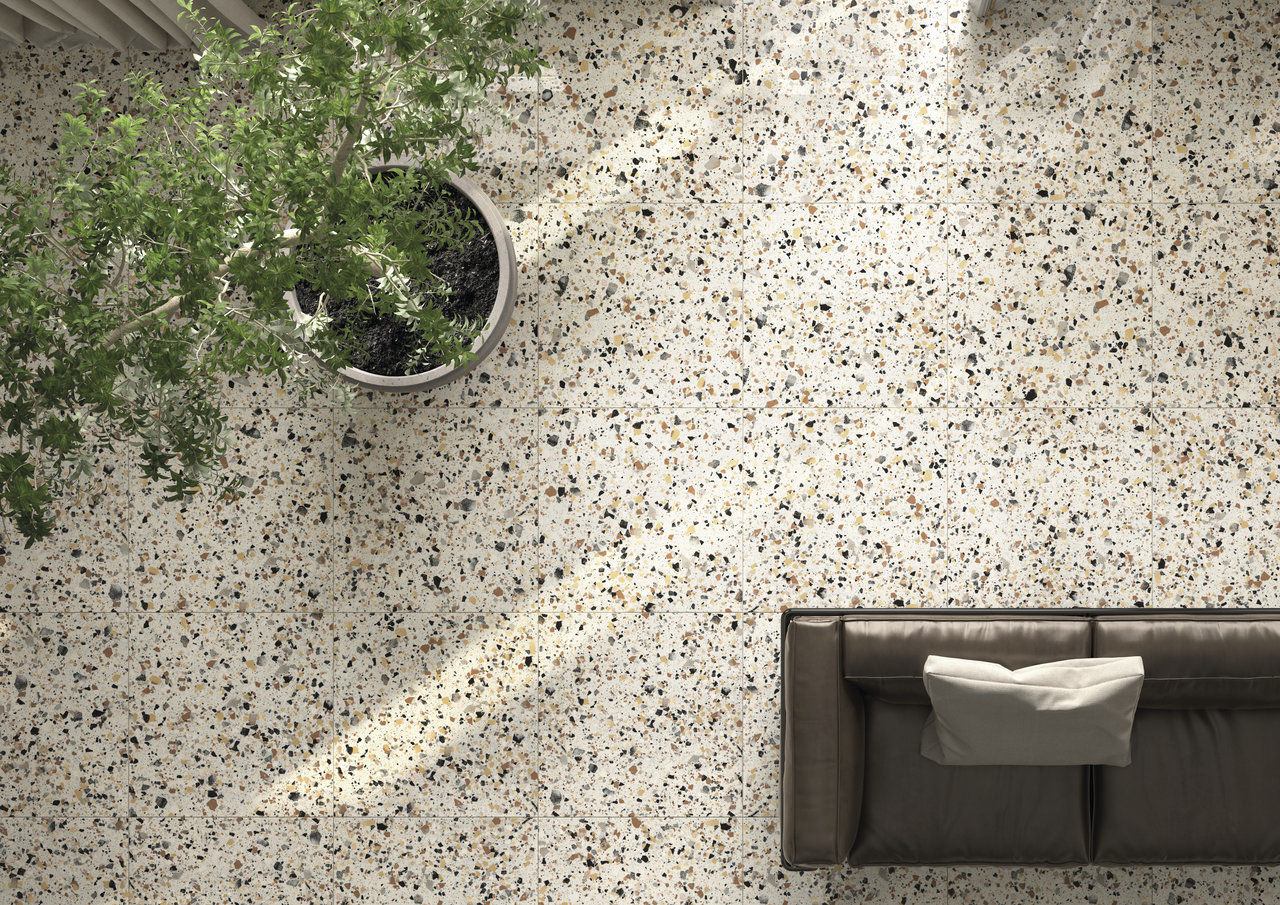 Venice Ivory Matt Terrazzo Tile 60x60 cm I Tiles DIY
