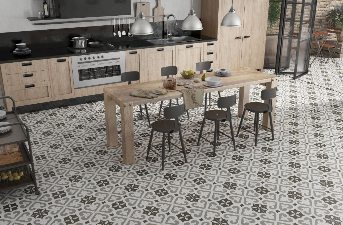 Roses Grey Tile 45x45 cm I Tiles DIY