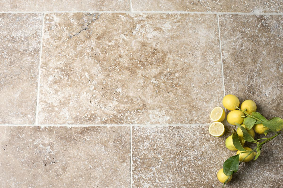 Tumbled Noce Travertine Modular Opus Pattern I Tiles DIY