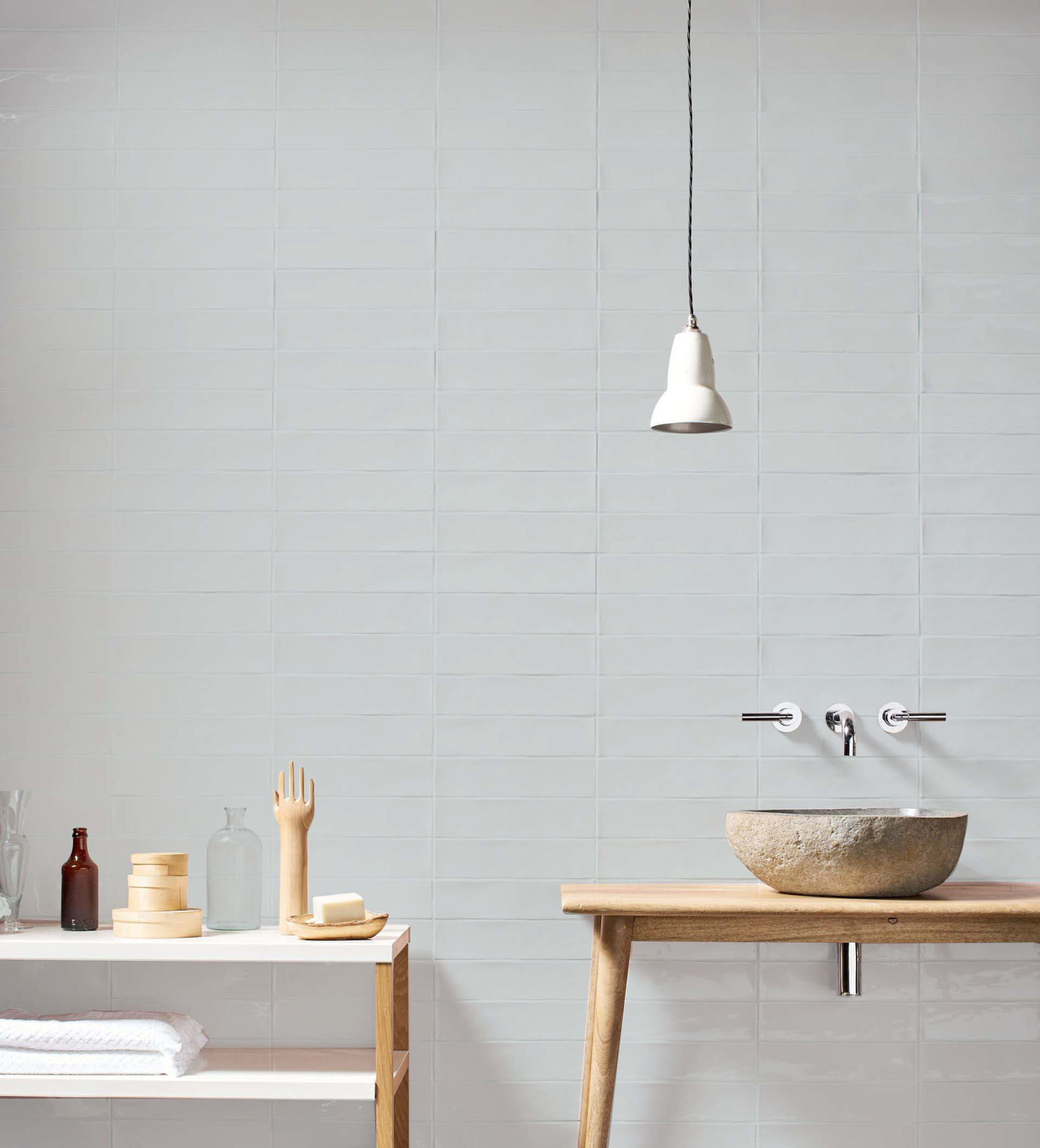 Snow Artisan Glossy Tile 7.5x30 cm I Tiles DIY