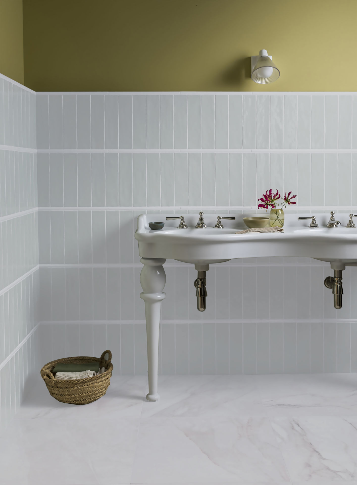 Mist Artisan Glossy Tile 7.5x30 cm I Tiles DIY