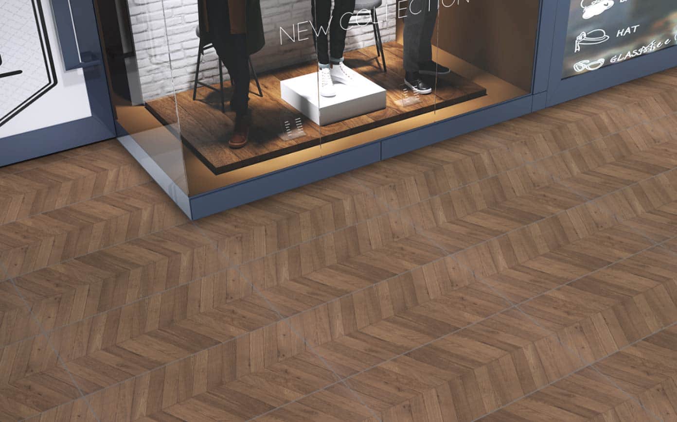 Nordic Wood Chevron Matt Tile 60x120 cm I Tiles DIY