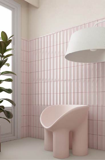 Vibe In Pink Matt Brick Tile 6.5x20 cm I Tiles DIY