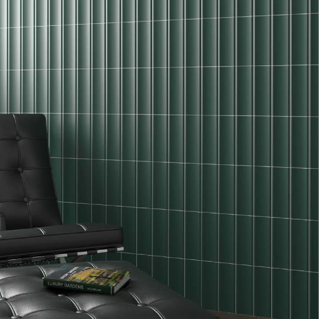 Vibe In Green Matt Brick Tile 6.5x20 cm I Tiles DIY