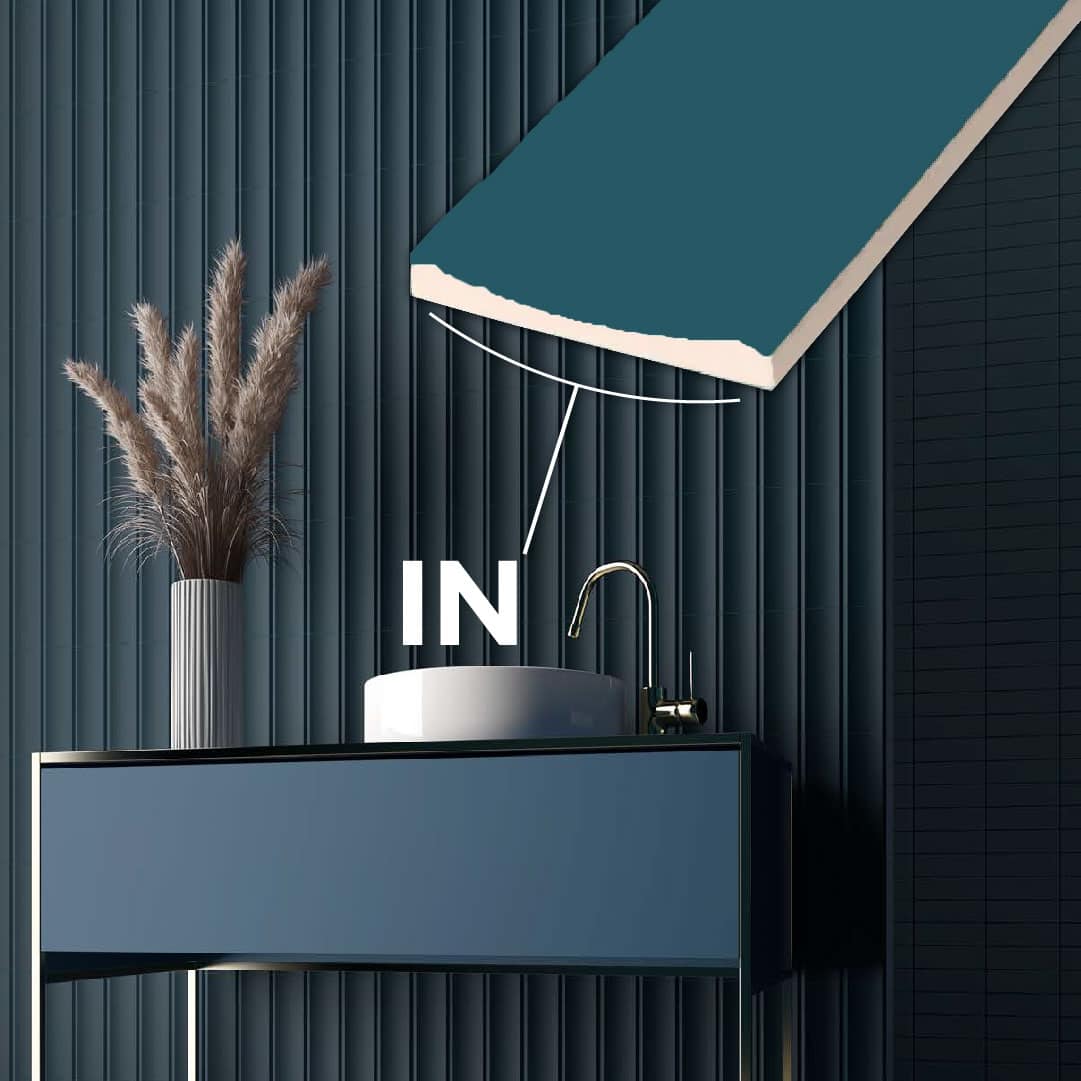 Vibe In Blue Matt Brick Tile 6.5x20 cm I Tiles DIY