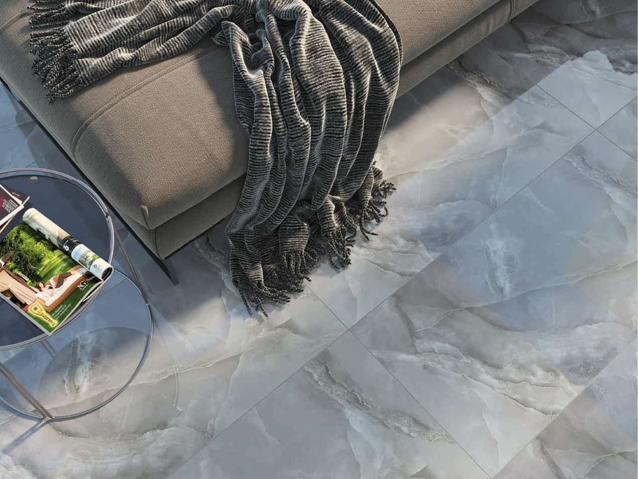Marea Dark Grey Polished Tile 60x120 cm I Tiles DIY