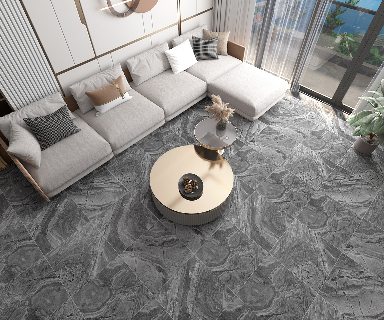 Arena Black Sugar Polished Tile 60x60 cm I Tiles DIY