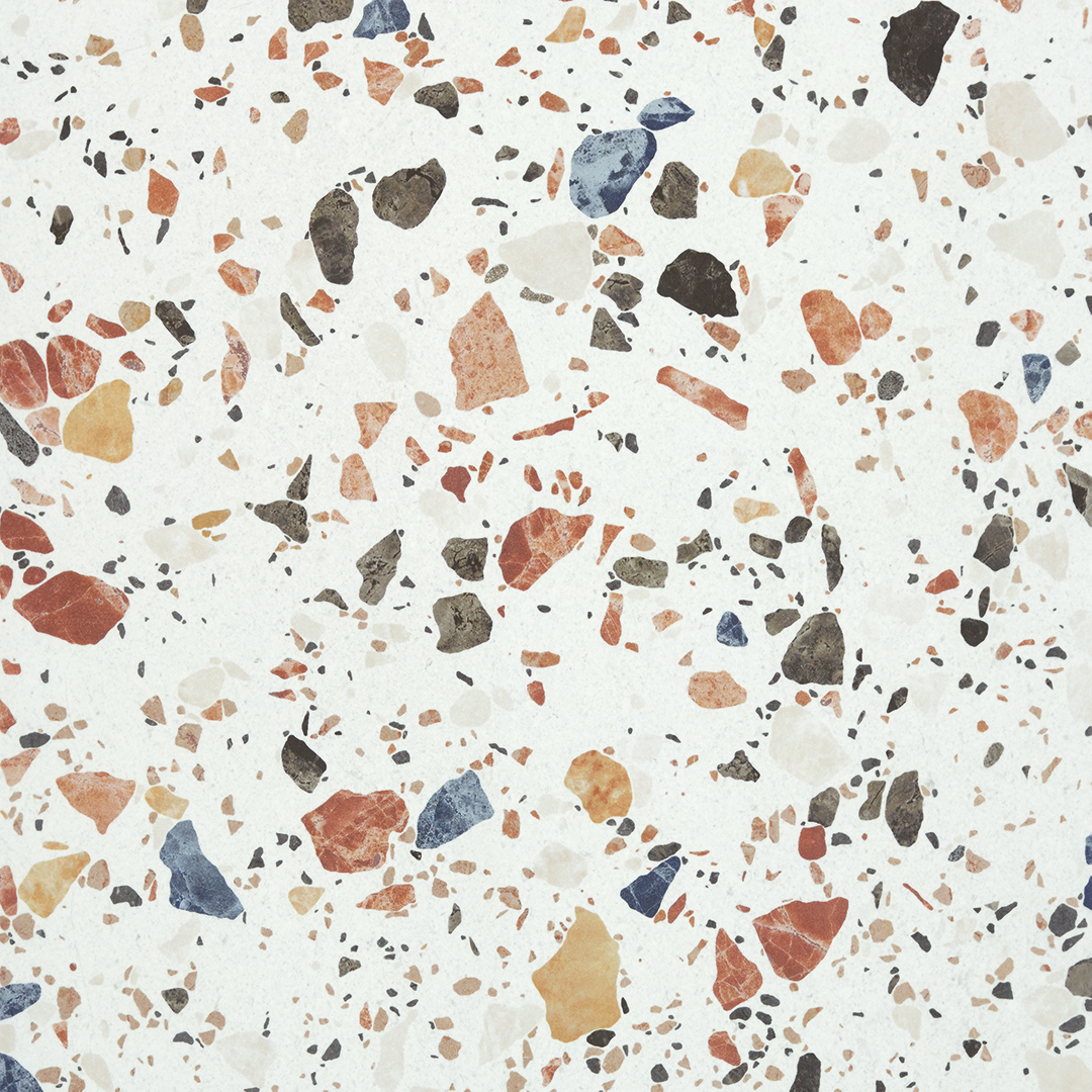 Azzora White Matt Terazzo Effect Tile 60x60 cm I Tiles DIY
