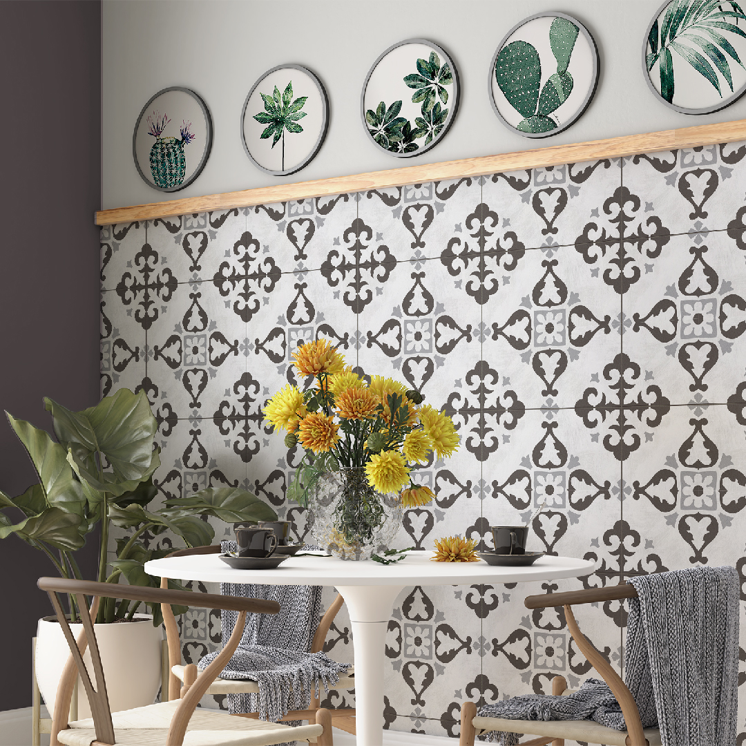 Victorian Zeta Mix Colour Matt Tile 45x45 cm I Tiles DIY