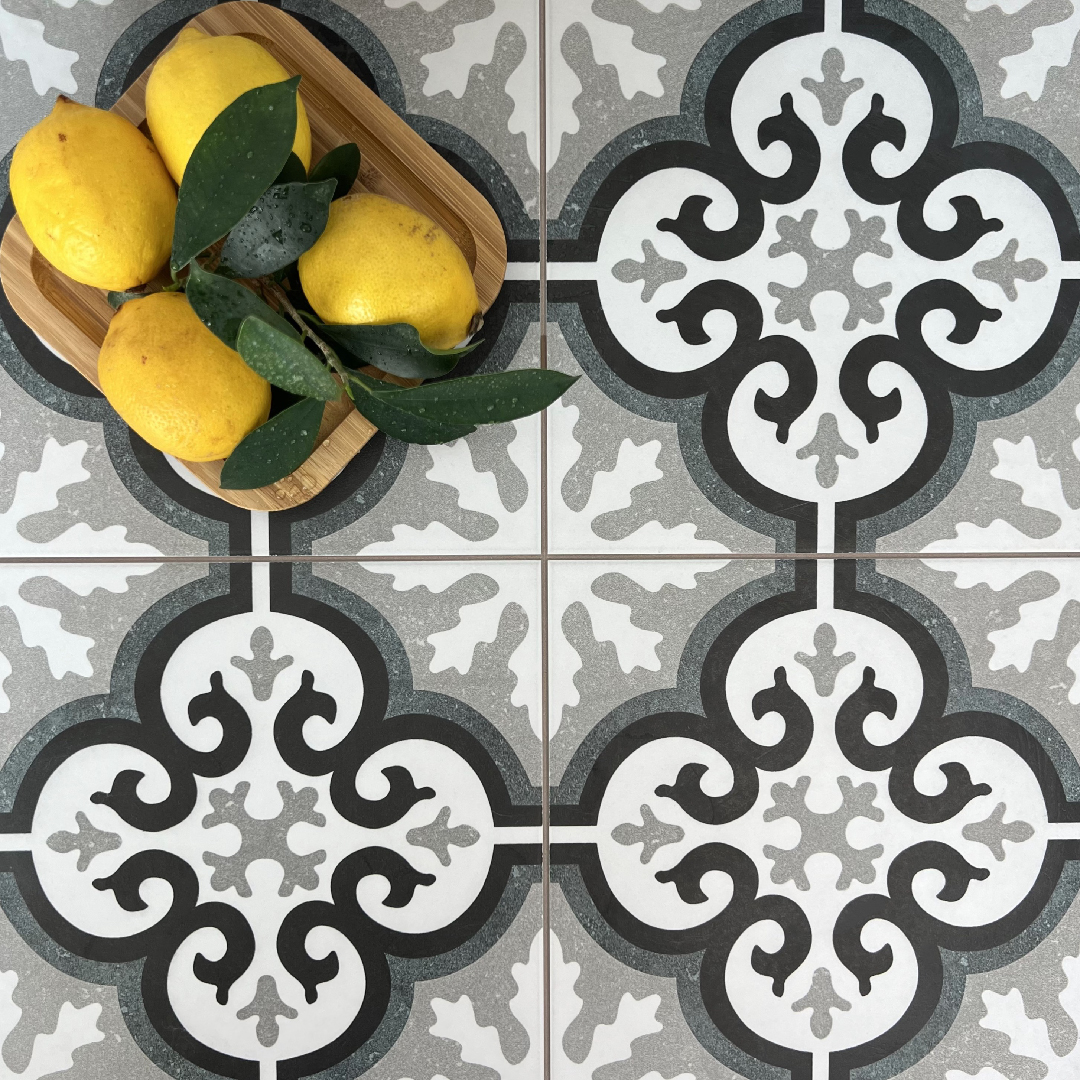 Manisa Black Pre-Cut Matt Tile 45x45 cm I Tiles DIY