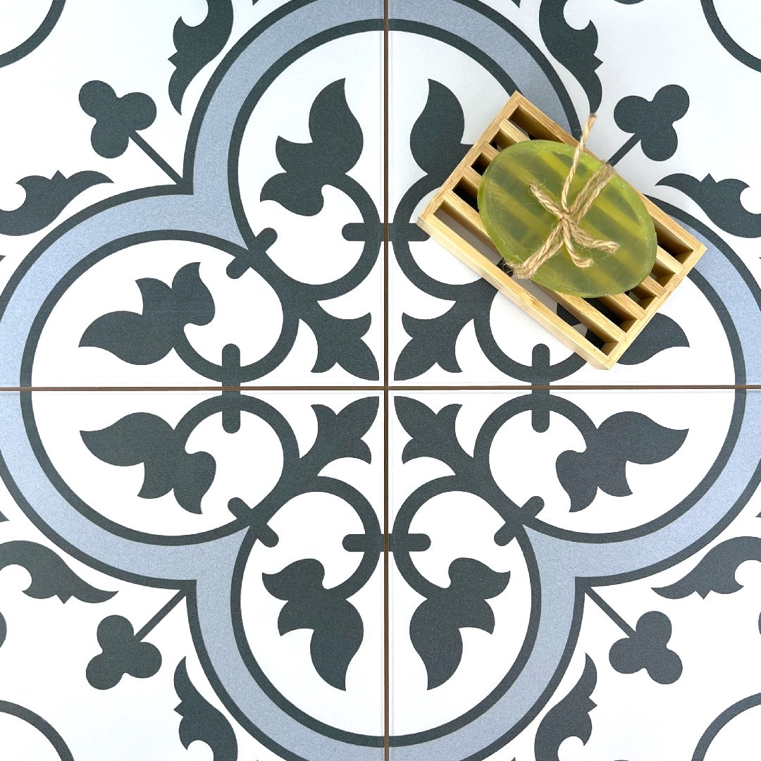 Ledbury Marina Blue Pre-Cut Matt Tile 45x45 cm I Tiles DIY