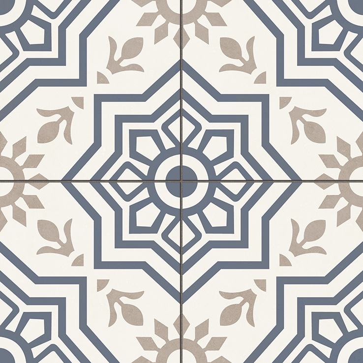 Bursa Blue Pre-Cut Matt Tile 45x45 cm I Tiles DIY