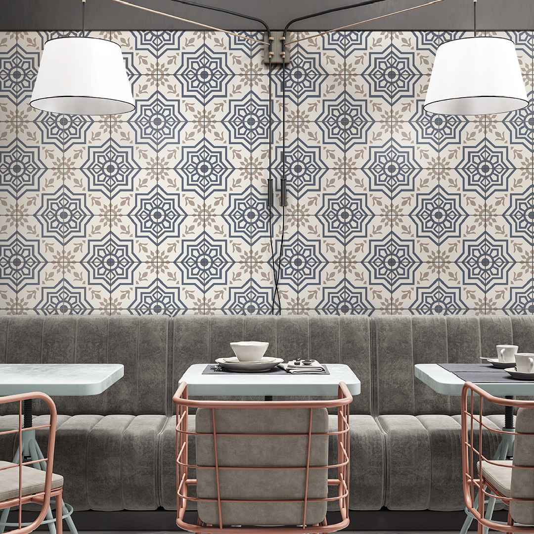 Bursa Blue Pre-Cut Matt Tile 45x45 cm I Tiles DIY
