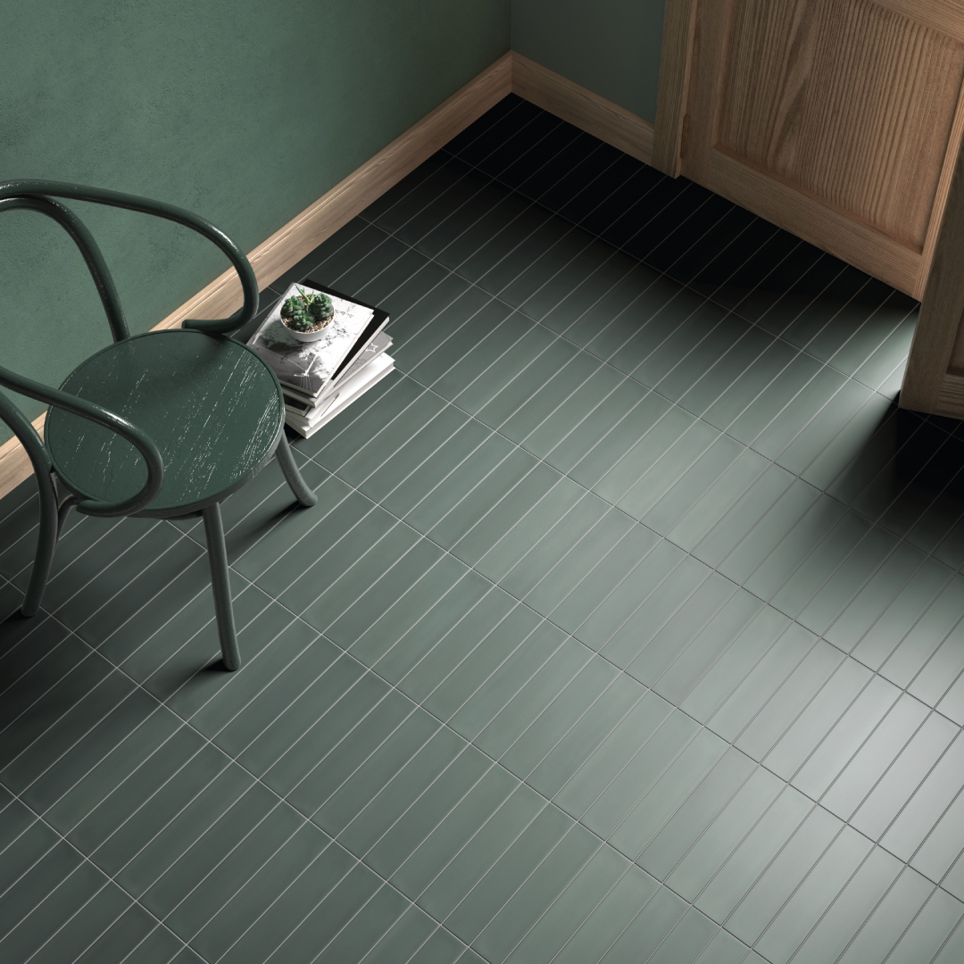 Wade Dark Green Matt Metro Tile 6x30 cm I Tiles DIY