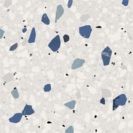 Confetti Blue Terrazzo Look Tile 19.7x19.7 cm I Tiles DIY