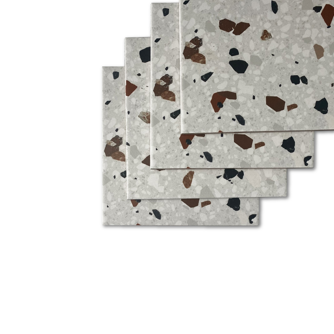 Confetti Coffee Terrazzo Look Tile 19.7x19.7 cm I Tiles DIY