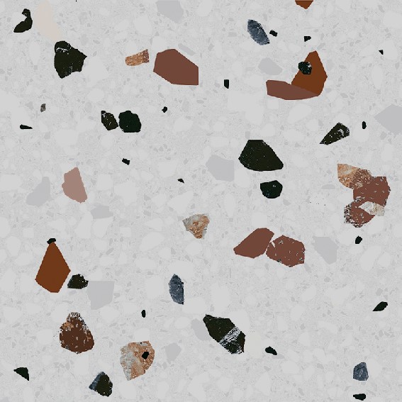 Confetti Coffee Terrazzo Look Tile 19.7x19.7 cm I Tiles DIY