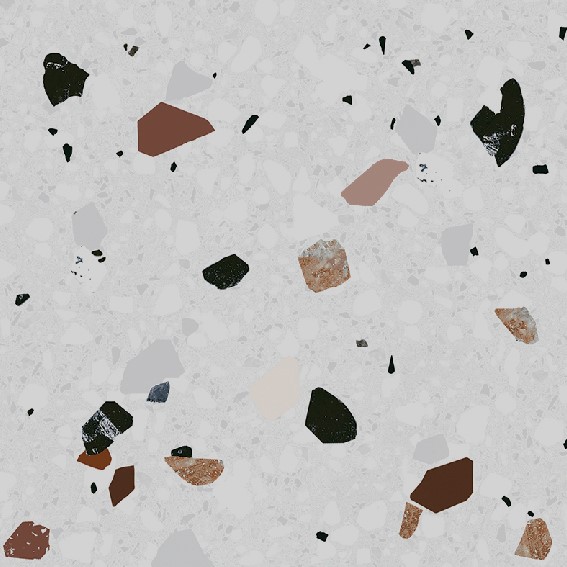 Confetti Coffee Terrazzo Look Tile 19.7x19.7 cm I Tiles DIY