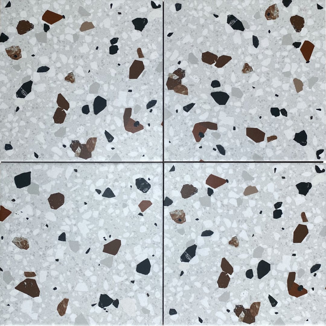 Confetti Coffee Terrazzo Look Tile 19.7x19.7 cm I Tiles DIY