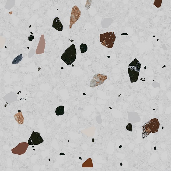 Confetti Coffee Terrazzo Look Tile 19.7x19.7 cm I Tiles DIY