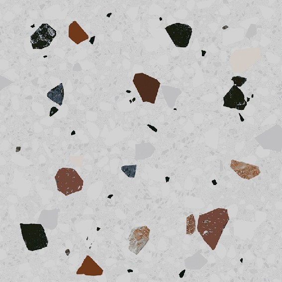 Confetti Coffee Terrazzo Look Tile 19.7x19.7 cm I Tiles DIY