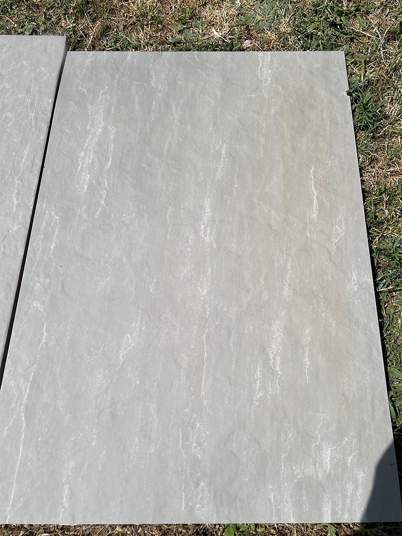 Kandla Grey Porcelain Riven Paving Slab 60x90 cm I Tiles DIY