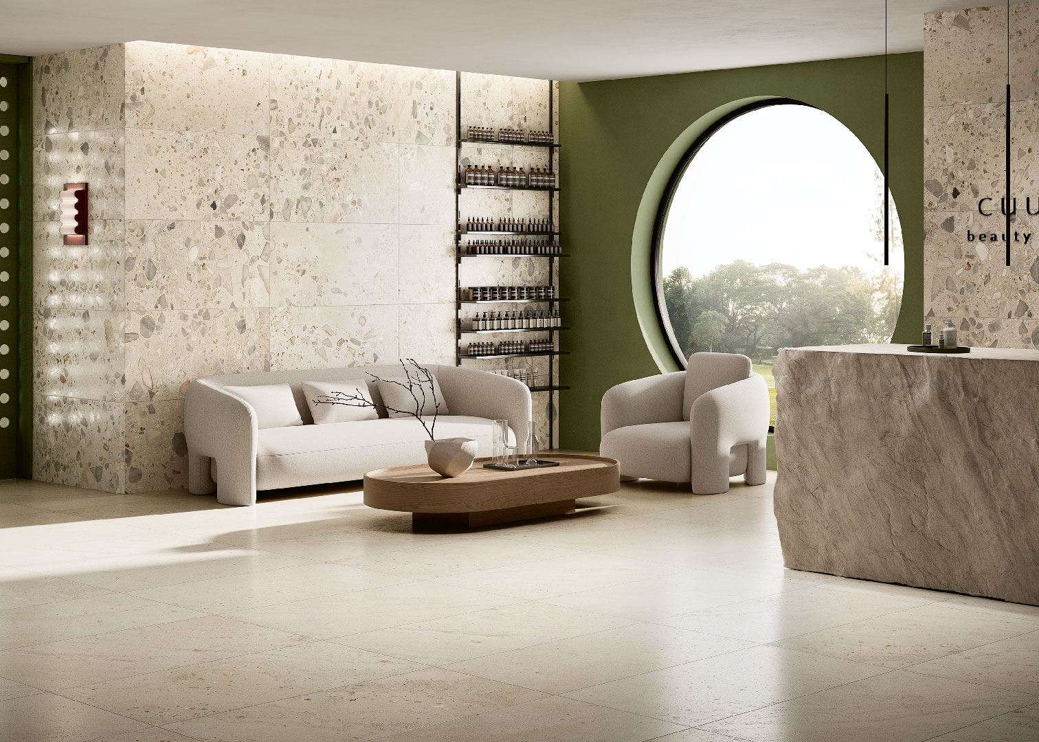 Pebble Soft Ivory Matt Tile 60,4x60,4 cm I Tiles DIY