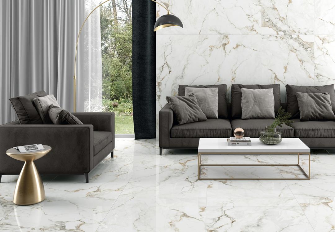 Storm White Polished Tile 60x120 cm I Tiles DIY